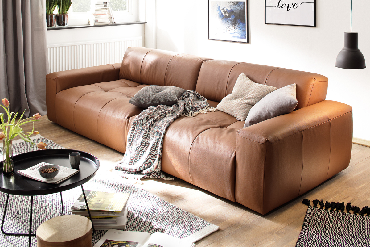 Leder Big Sofa